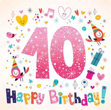 Поздравления на День рождения 10 лет - Стихи для детей