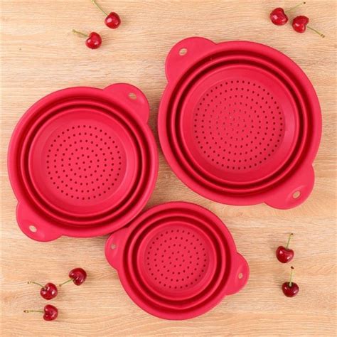 China Customized Silicone Collapsible Colander Manufacturers Factory