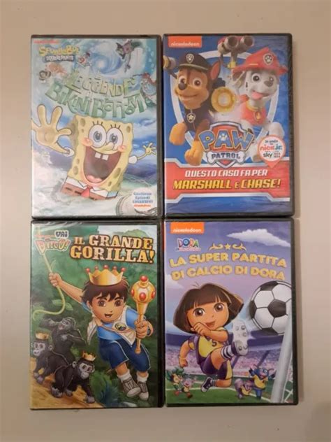 Nickelodeon Spongebobpaw Patrolvai Diegodora Lotto 4 Dvd