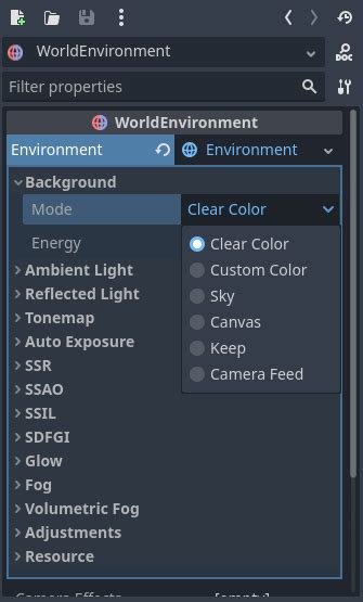 enviroment background mode set to canvas affects editor menus · issue