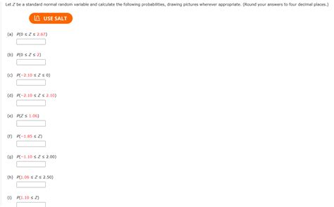 Let Z Be A Standard Normal Random Variable And Chegg