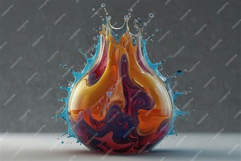 Premium Photo Liquid Diffusion Animation Digital Rendering
