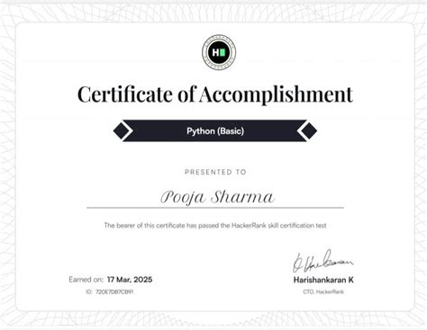 python hackerrank certification programming datascience learning