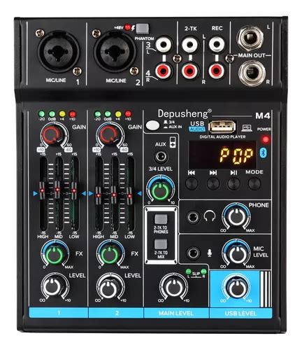 Depusheng M4 Mini Mezclador Portátil De 4 Canales Mezclado Envío Gratis