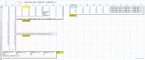 用offsetintmodindexaddressindirect等函数实现excel列数据与行、矩阵、转置等的变换
