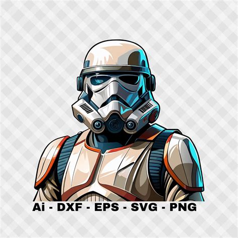 Detailed Stormtrooper Files Ai Dxf Eps Svg Png Empire Soldier