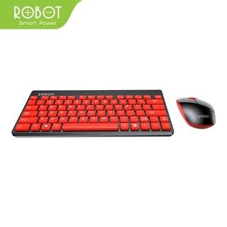 Jual Portable Mini Wireless Set Keyboard Dan Mouse ROBOT KM3000 Keyboard And Mouse Combo