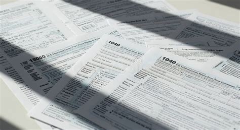 Tax Forms Completing Irs 1040 For Income Tax Return From Farm Farming