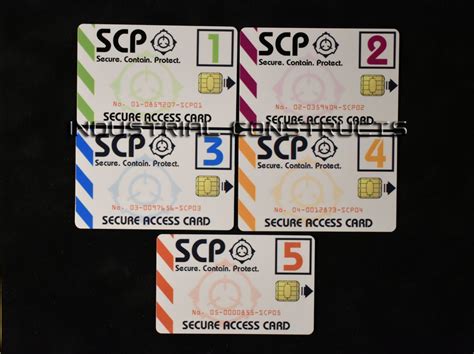 Scp Foundation Secure Access Id Card Updated Design Etsy
