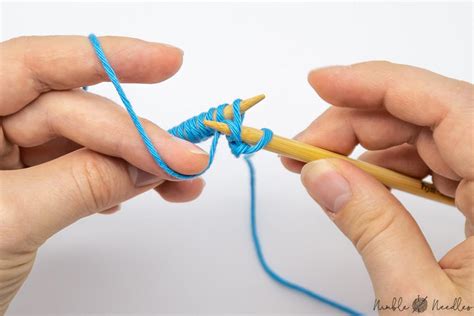 How To Purl Stitch For Beginners The Continental Way Slo Mo Video