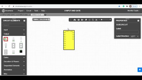 Beginner Tutorial How To Use Circuitverse Online Simulator Designing Of AND Gate Sub Circuit