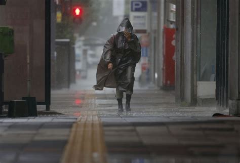 Typhoon Khanun Brings Heavy Rain Japan And Blows Into South Korea