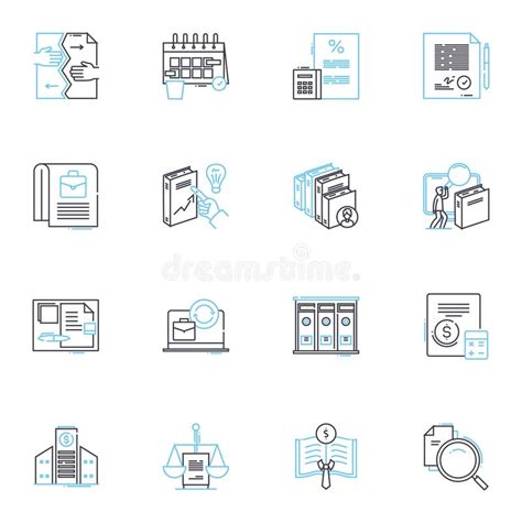 Graphic Writing Linear Icons Set Ypography Design Layout