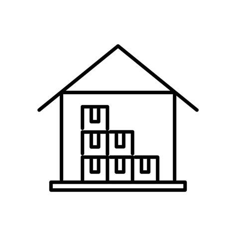 Warehouse Line Icon Design Illustration 38054816 Vector Art At Vecteezy