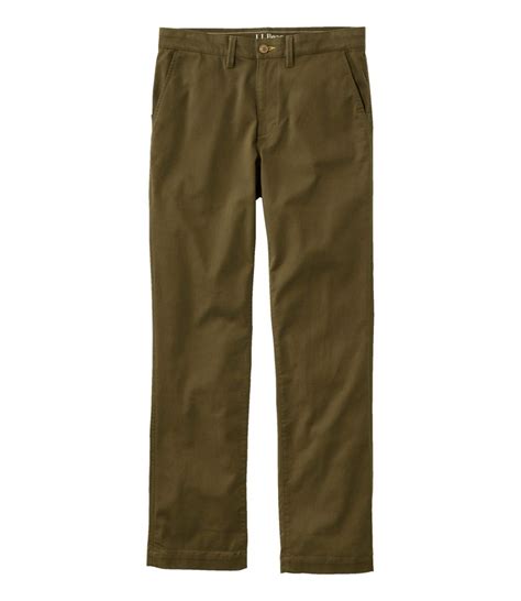 Mens Comfort Stretch Chino Pants Standard Fit Straight Leg Pants