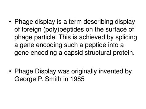 Ppt Phage Display Powerpoint Presentation Free Download Id1017709
