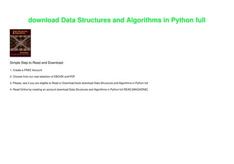 Ppt Download Data Structures And Algorithms In Python Full Powerpoint Presentation Id12057687