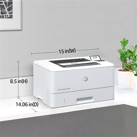 HP LaserJet Enterprise M406dn Black-and-White Laser Printer White ...