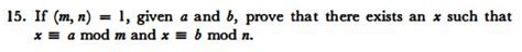 Solved 15 If M N 1 Given A And B Prove That There Chegg Com