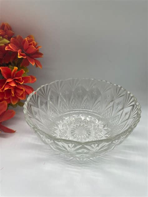 Vintage Crystal Cut Glass Bowl Etsy