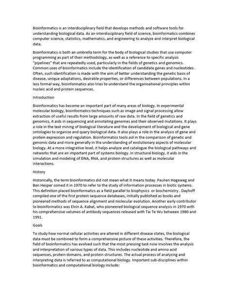 Bioinformatica Pdf Bioinformatics Proteins