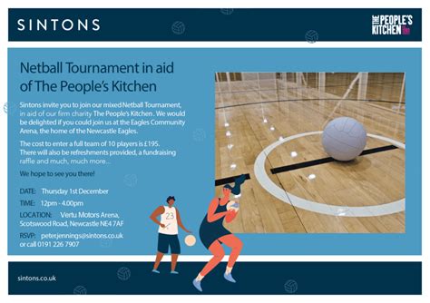 Fundraising Netball Tournament Open For Entry Sintons Newcastle