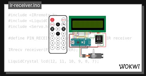 SESI 16 Mini Task 2 IR Remote Servo Wokwi ESP32 STM32 Arduino Simulator