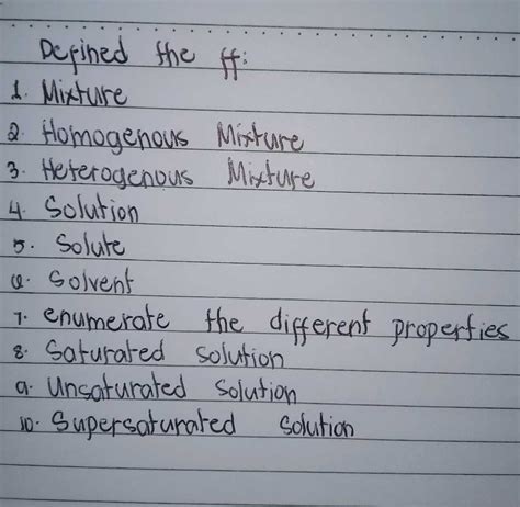 Depined The Fi Mixture Homogenous Mixture StudyX