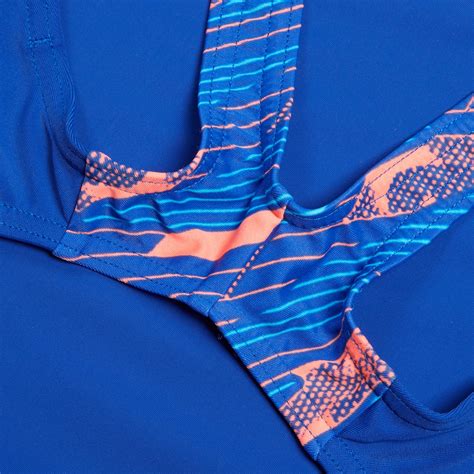 Speedo Girls Hyperboom Splice Muscleback Swimsuit Run Charlie
