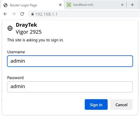 DrayTek Vigor 2925 Default Password How To HardReset Info