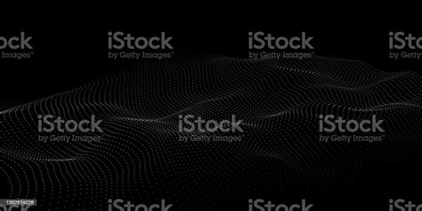 웨이브 3d 벡터 일러스트레이션 파티클의 물결 연결 구조입니다 빅 데이터 0명에 대한 스톡 벡터 아트 및 기타 이미지 0명