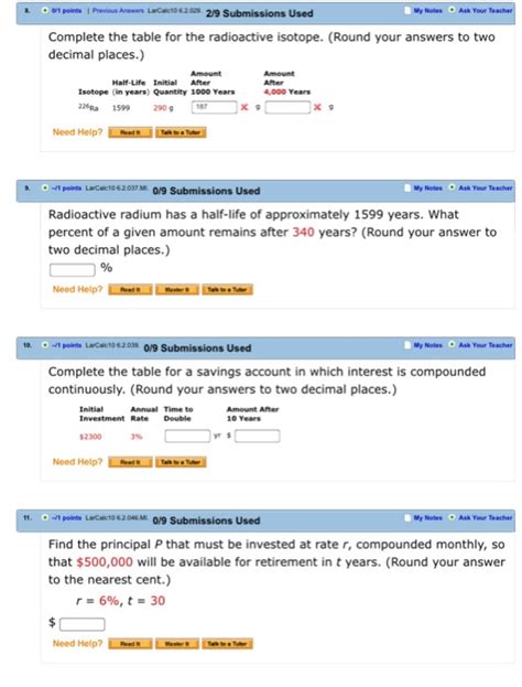 Solved Complete The Table For The Radioactive Isotope Chegg