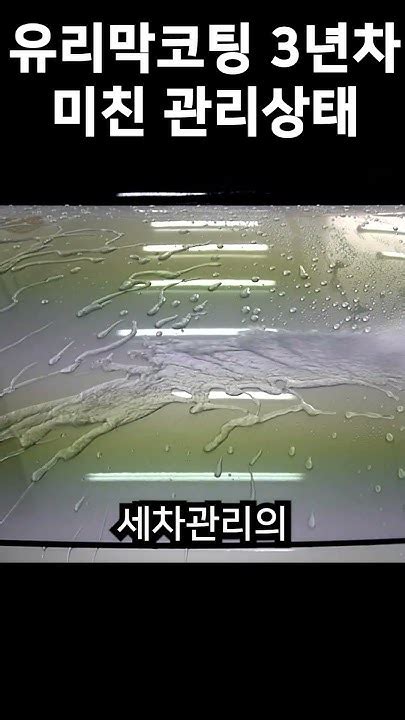 유리막코팅 시공 후 관리 방법 3년차 유리막코팅 유리막코팅제 세차 Youtube