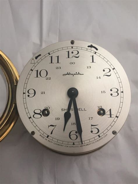 Airguide Ships Bell Brass Wind Up Clock Vintage Nautical Decoration West Germany 1737603768