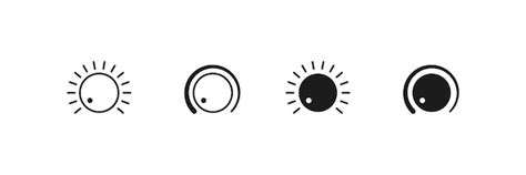Premium Vector Round Knob Switch Icon Set Flat And Outline Rotate