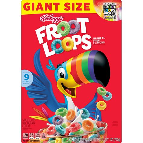 Buy Kellogg S Froot Loops Breakfast Cereal Fruit Flavored Breakfast Snacks With Vitamin C
