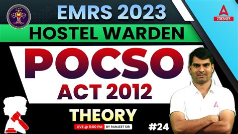POCSO Act 2012 For EMRS Hostel Warden Classes 2023 By Ranjeet Sir 24