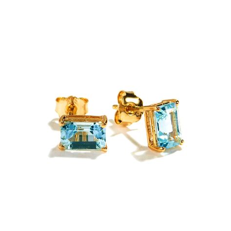 Aquamarine 9k Gold Earrings Gemporia
