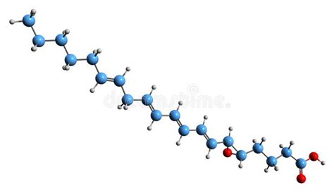 3d Image Of Leukotriene A4 Skeletal Formula Stock Illustration