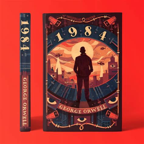1984 By George Orwell Book Cover On Behance Book Cover Illustration