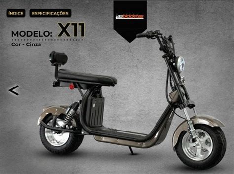 Scooter Moto Elétrica X11 Plus 3000w 25ah Ip65 Bateria Lítio MC Las