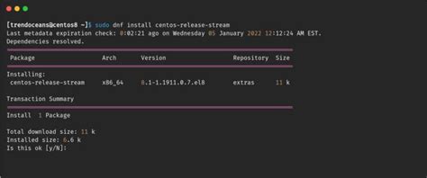 How To Migrate CentOS 8 Linux To CentOS Stream 8 TREND OCEANS