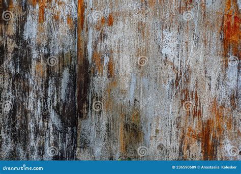 Rusty Concrete Texture Close Up Abstract Spots Rust Stock Image