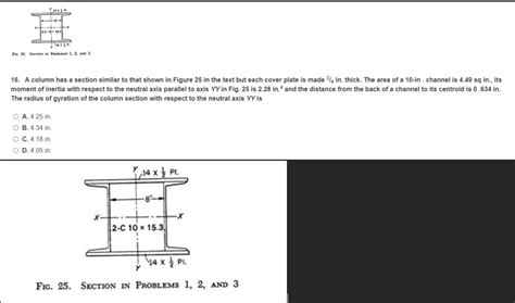 Solved Fig. 25. ﻿Section in Problems 1, 2, ﻿and 3 | Chegg.com