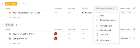 Sort Tasks In List View ClickUp Help
