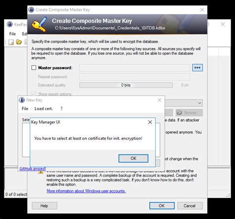 exception error when saving p7mkey file · issue 10 · sbidy keepass