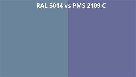 Ral 5014 Vs Pms 2109 C Ral Colour Chart Uk