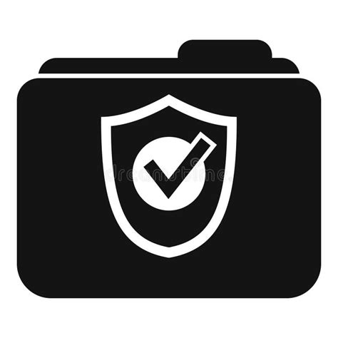 Password Folder Icon Simple Vector Computer Data Stock Vector