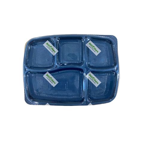 Black Compartment Plate W Lid Jsk Packaging