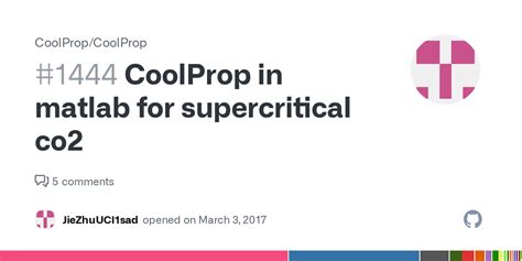 Coolprop In Matlab For Supercritical Co2 · Issue 1444 · Coolprop
